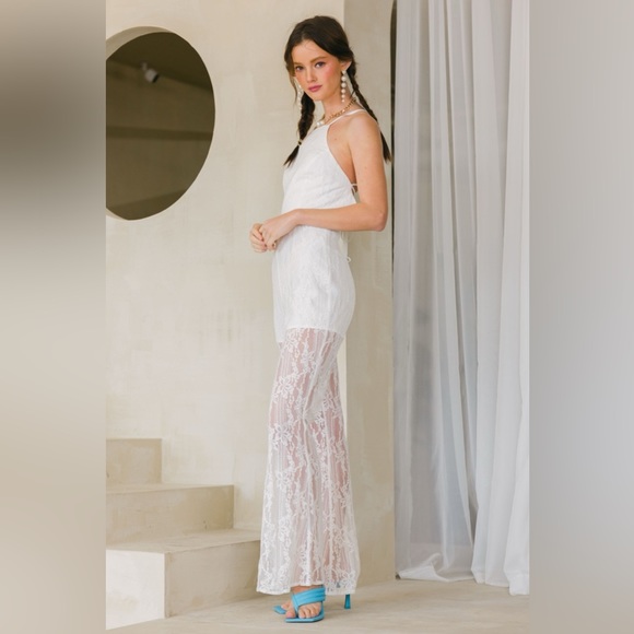 idem ditto | Pants & Jumpsuits | Idem Ditto Floral Lace Sleeveless Tie ...
